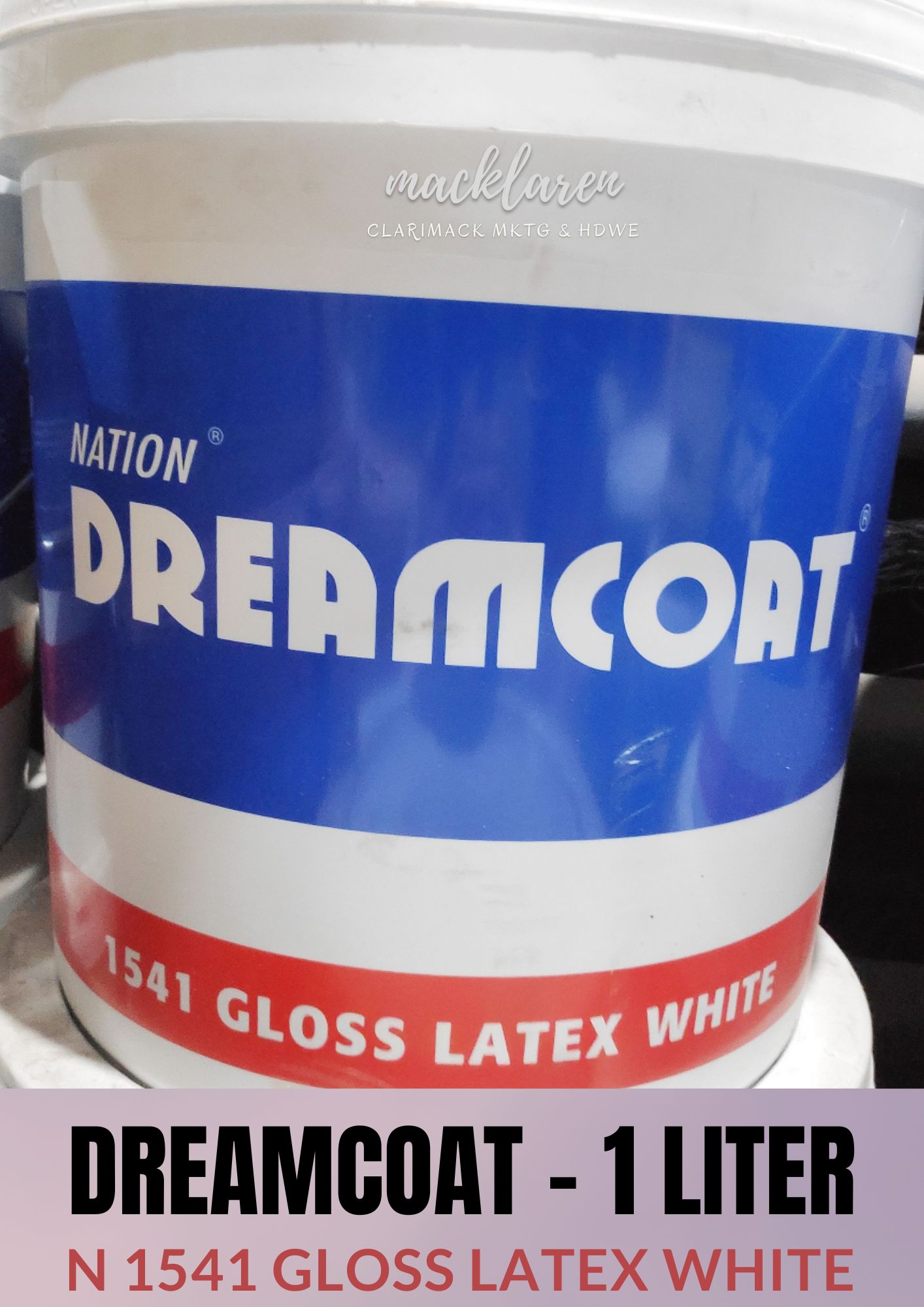 1 Liter ️ Dreamcoat Nation ️ Gloss Latex ️ White N-1541 | Lazada PH