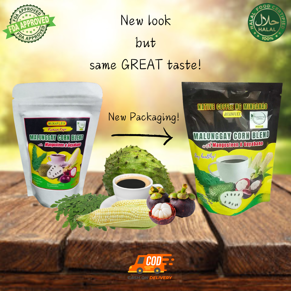 MiXnFLEX Premium Kape Malunggay Corn Blend with Mangosteen & Guyabano ...