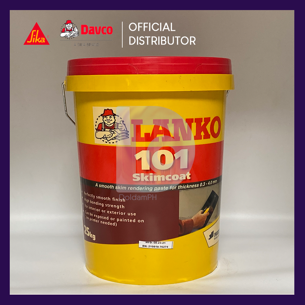 LANKO 101 SKIM COAT (Smooth Skim Rendering Paste) - 25 kg | Lazada PH