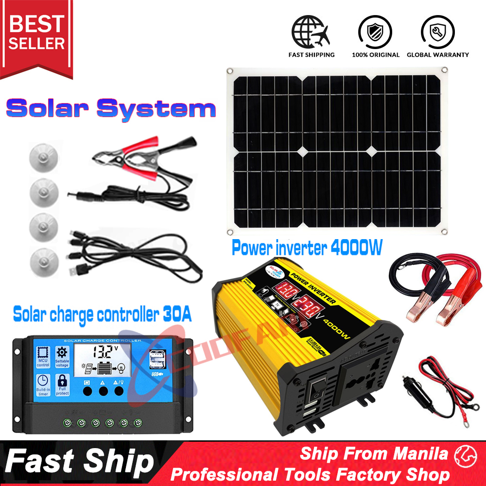 Solar Power System Package 20W Solar Panel 6000W Pure Sine Wave ...
