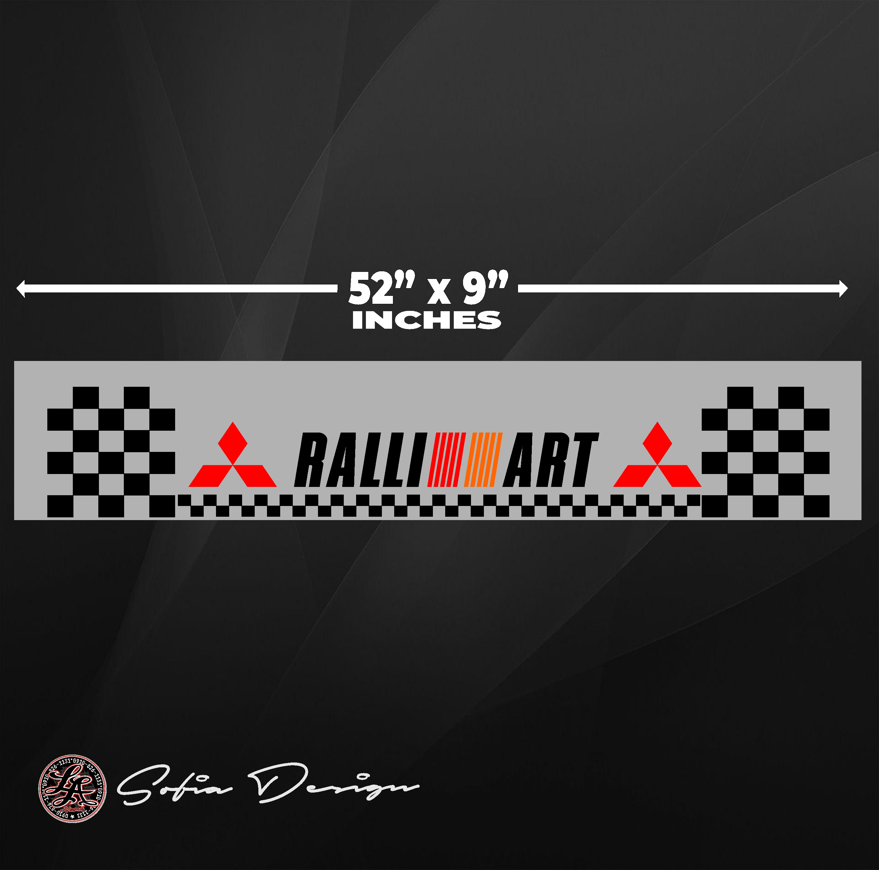 Windshield Banner Ralli Art Decal Sticker Cut Out Vinyl Sticker ...