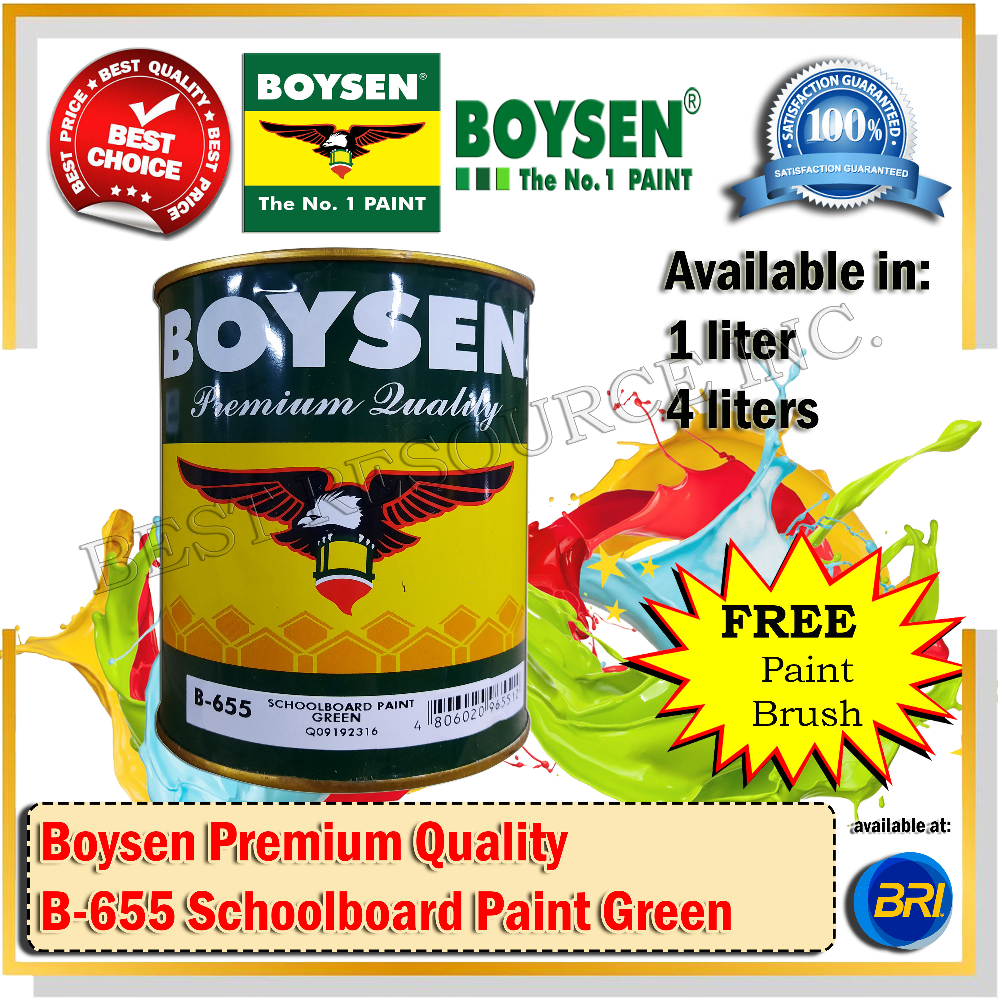 Boysen Premium Quality BS 655 School Board Paint Green 1 liter | 4 ...