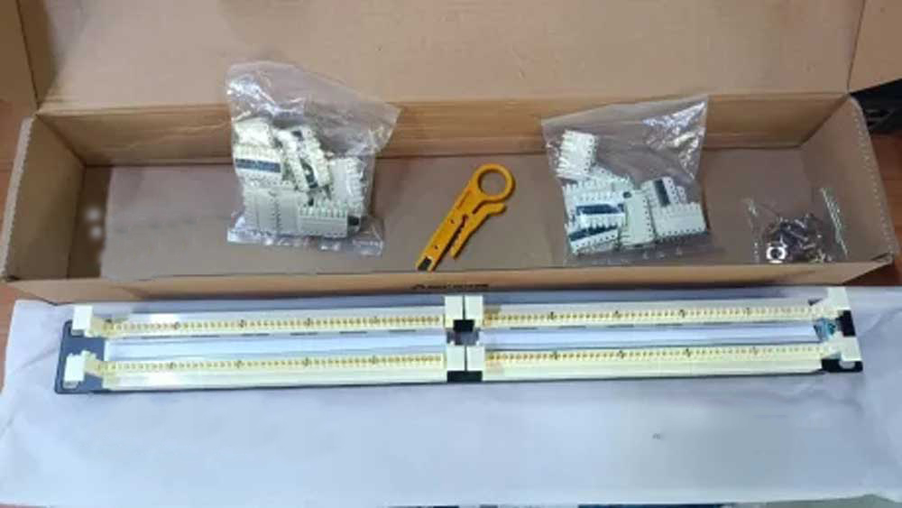 110 Telephone Patch Panel, 19" Cabinet Rack 100 Pairs Telephone Module ...