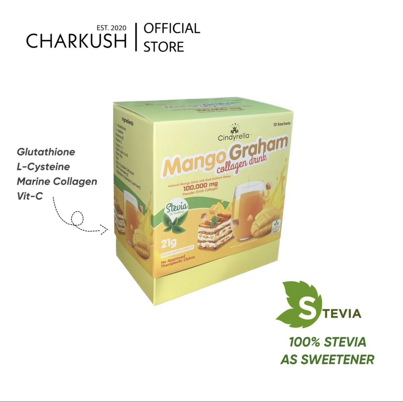 Mango Graham Collagen Drink with Glutathione | 10 Sachets | Lazada PH