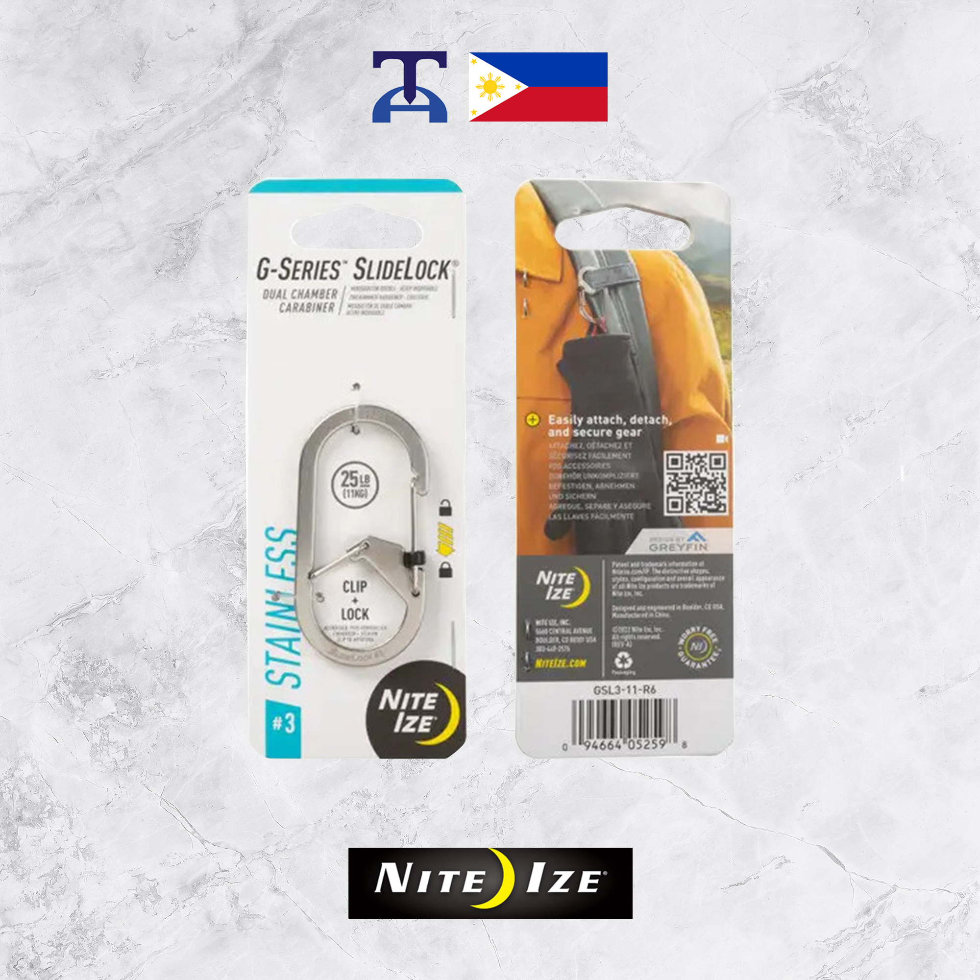 Nite-Ize G Series Slidelock Dual Chamber Carabiner | Lazada PH