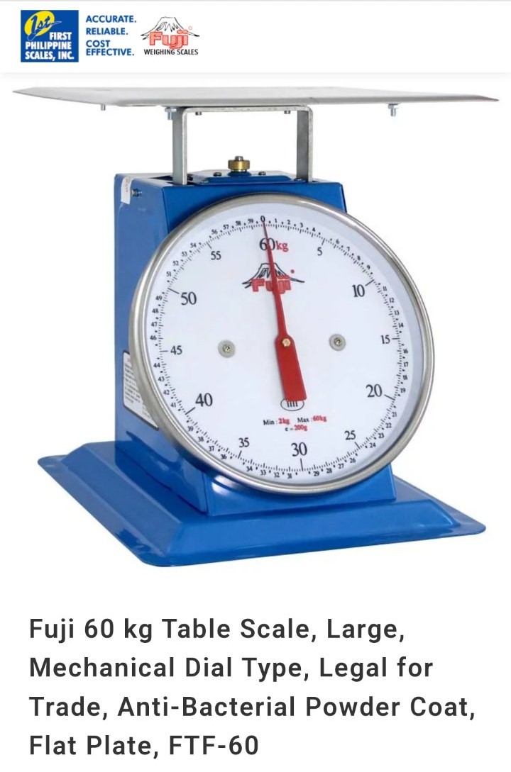 Fuji 60 kg. Flat Table Scale Timbangan 60 kilo Weighing Scale 60 kg ...