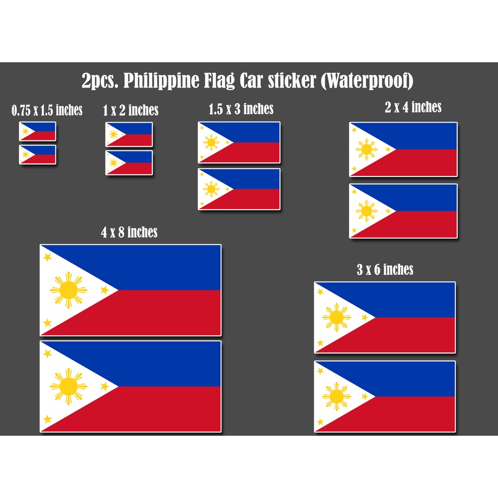 2pcs Philippine Flag PH Car Decal Sticker (Waterproof) | Lazada PH
