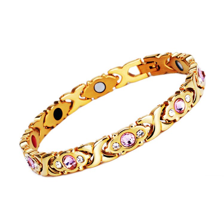 ECOOL Pink Diamond Magnet Bracelet Can Promote Metabolism and Blood ...