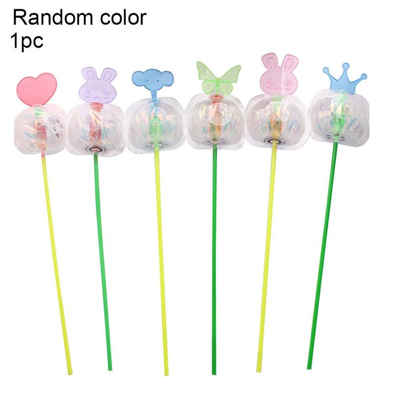 LED Rainbow Magic Stick Wand Spinning Ribbon Bubble Toys Tricks Flower ...