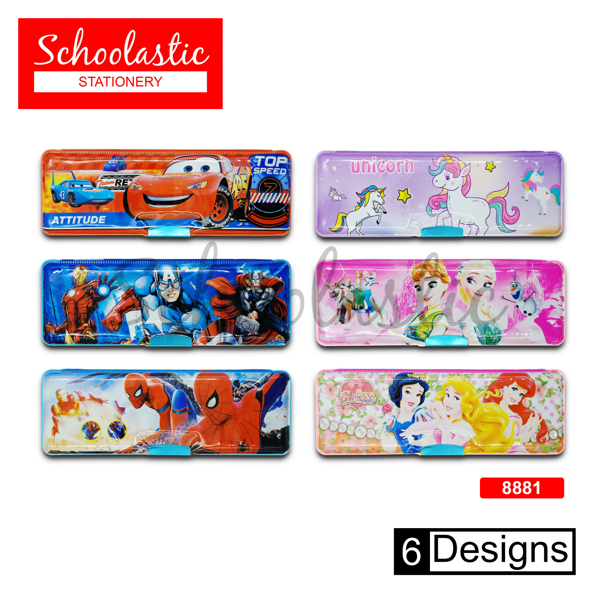 8881 22x7.5cm Character Pencil Case Double-Sided Opening Kids Pencil ...