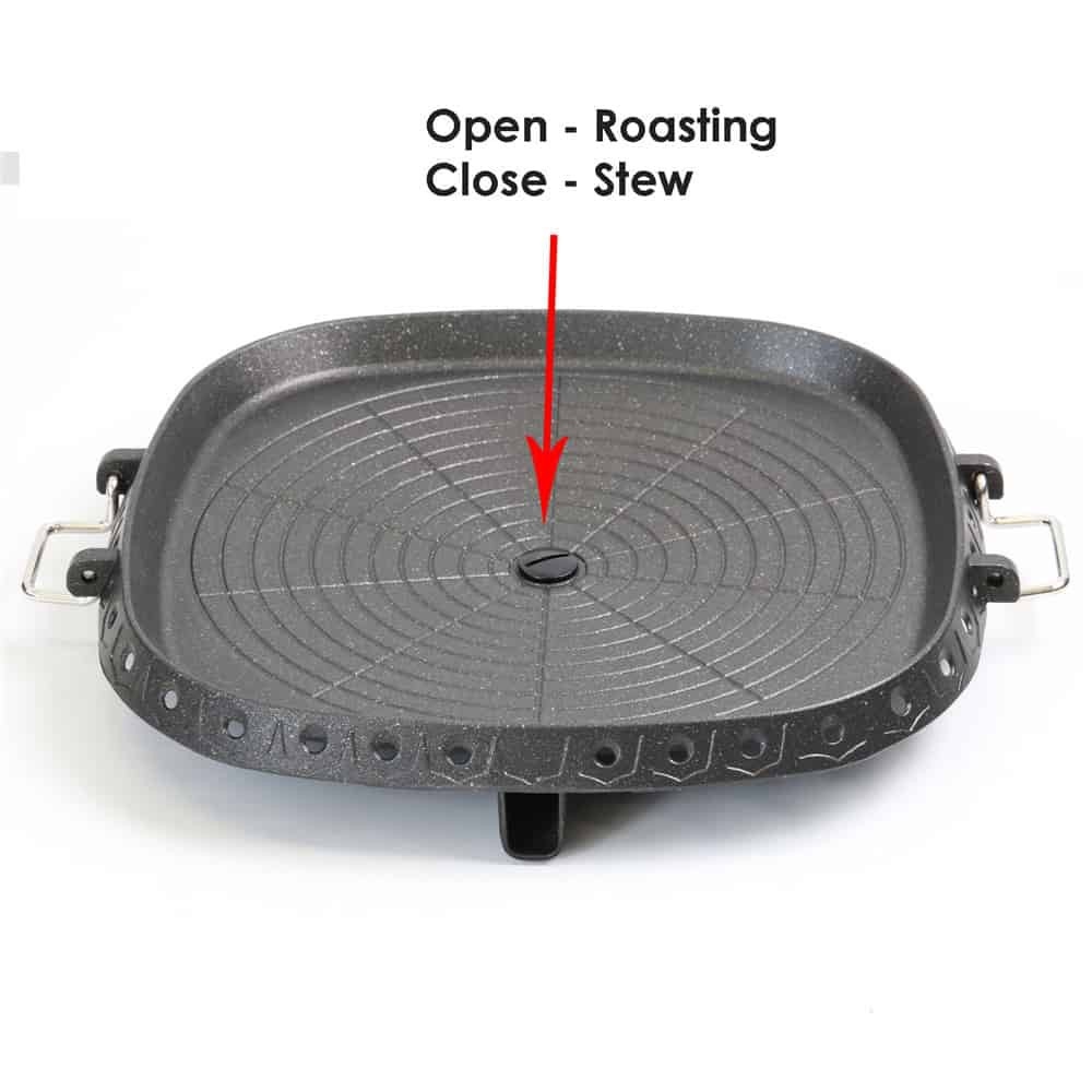 CQW MarbleCoating korean Grill Non Stick Square Multi Roaster BBQ ...