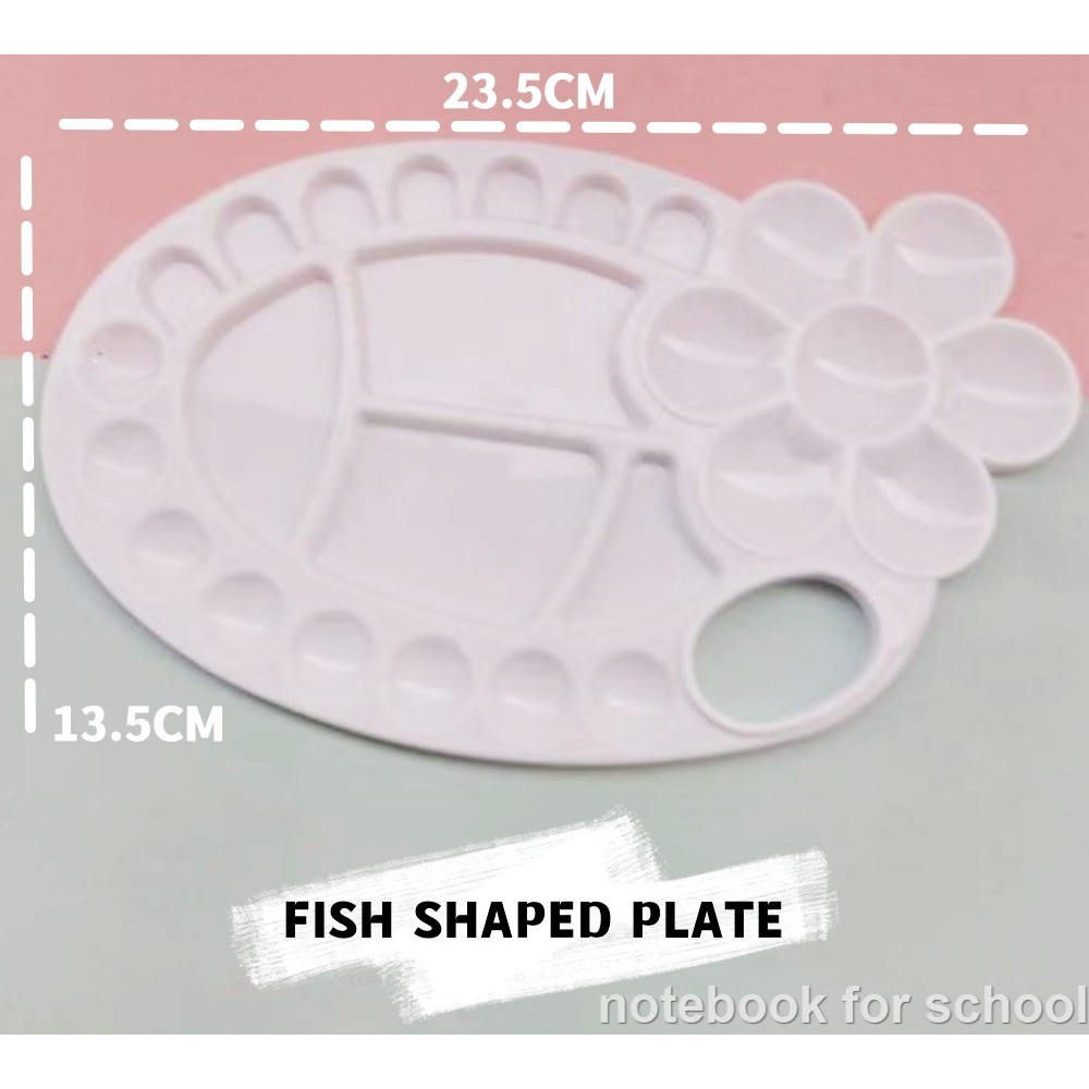 Coloring Mixing Plate Colorful Watercolor Paint Plastic Palette Tray ...