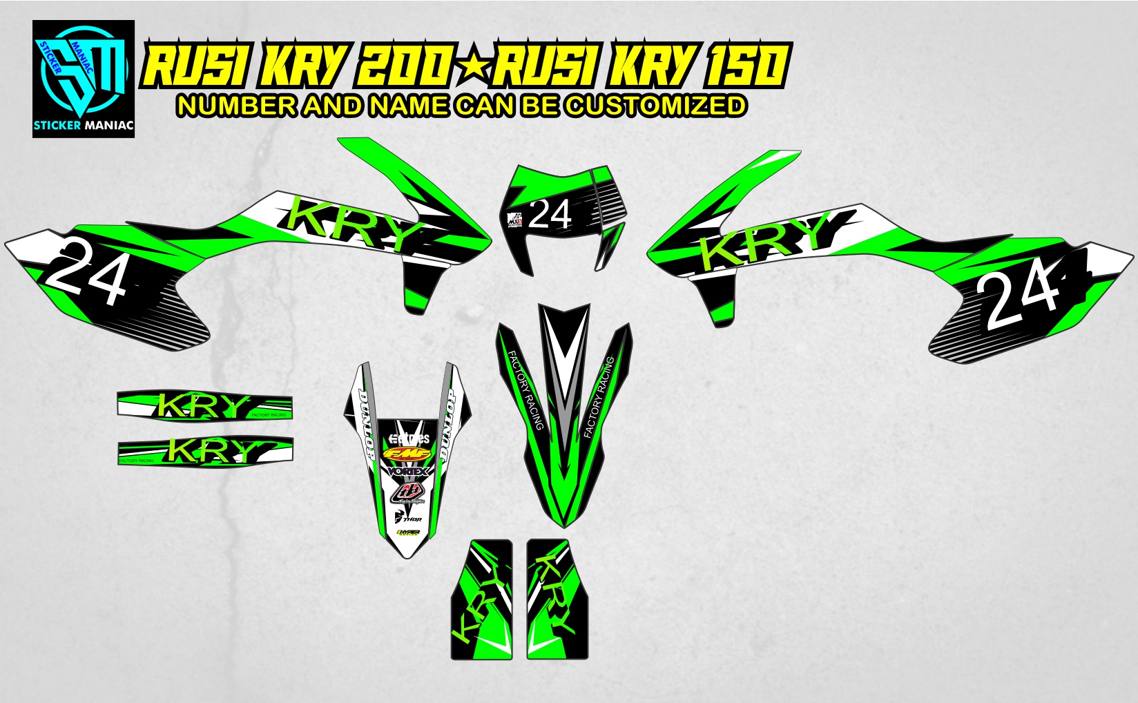 Rusi kry 200, rusi kry 150 full body decals | Lazada PH