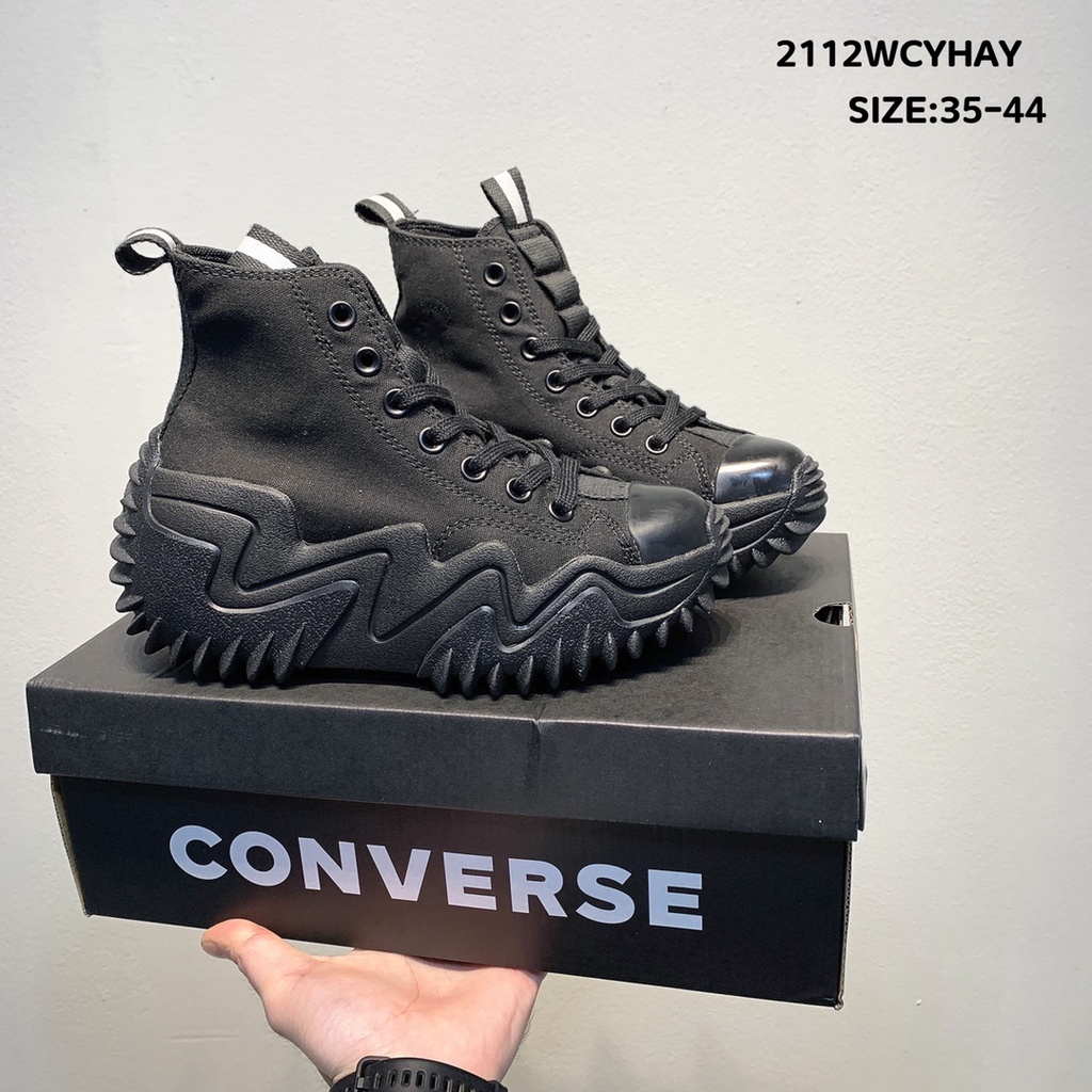 Converse Run Star Motion all black Converse all new high platform ...