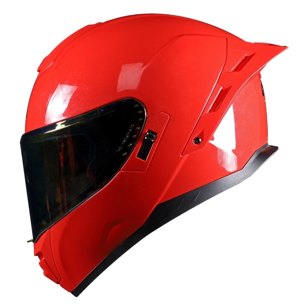 2022 Gille Falcon Solid Full Face Helmet Dual Visor Double D Ring Lock Rider with 4 freebies ...