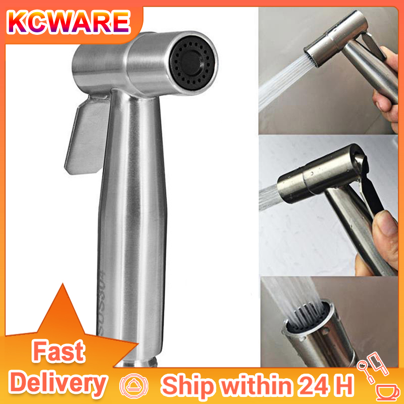 Stainless 3 IN 1 Portable Toilet Spray Gun Valve Bidet Head Spray Gun ...