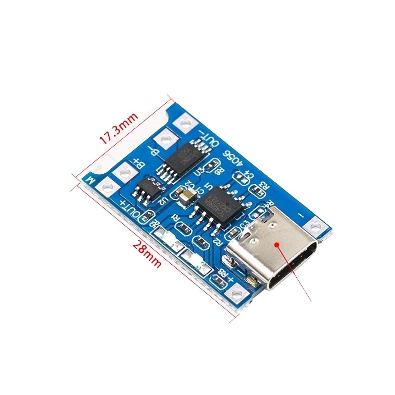 Type C USB 5V 1A 18650 TP4056 Lithium Battery Charger Module Charging ...
