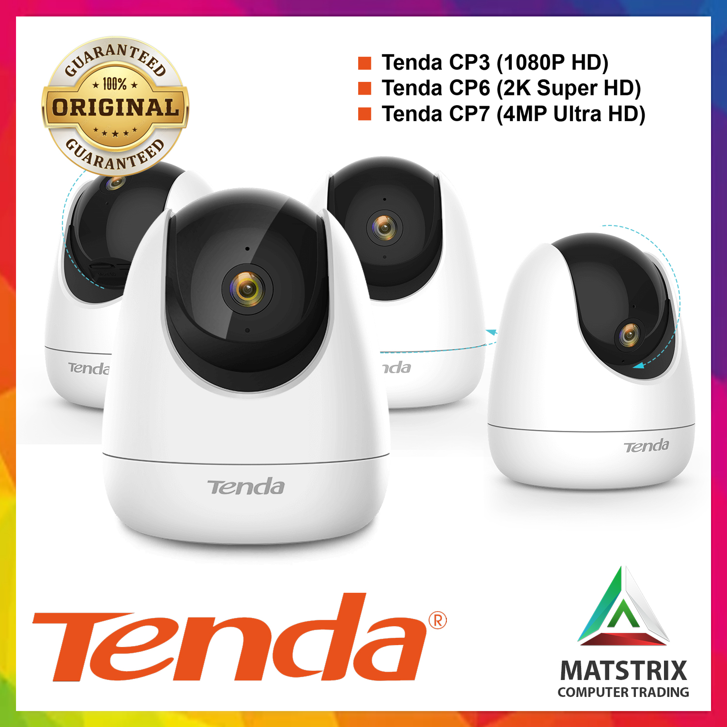 Tenda IP Camera Security Pan/Tilt Camera Indoor scenarios-Home | Shop ...