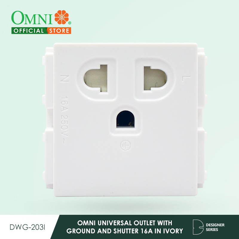 OMNI Universal Outlet with Ground in Ivory 16A - DWU-401 | Lazada PH