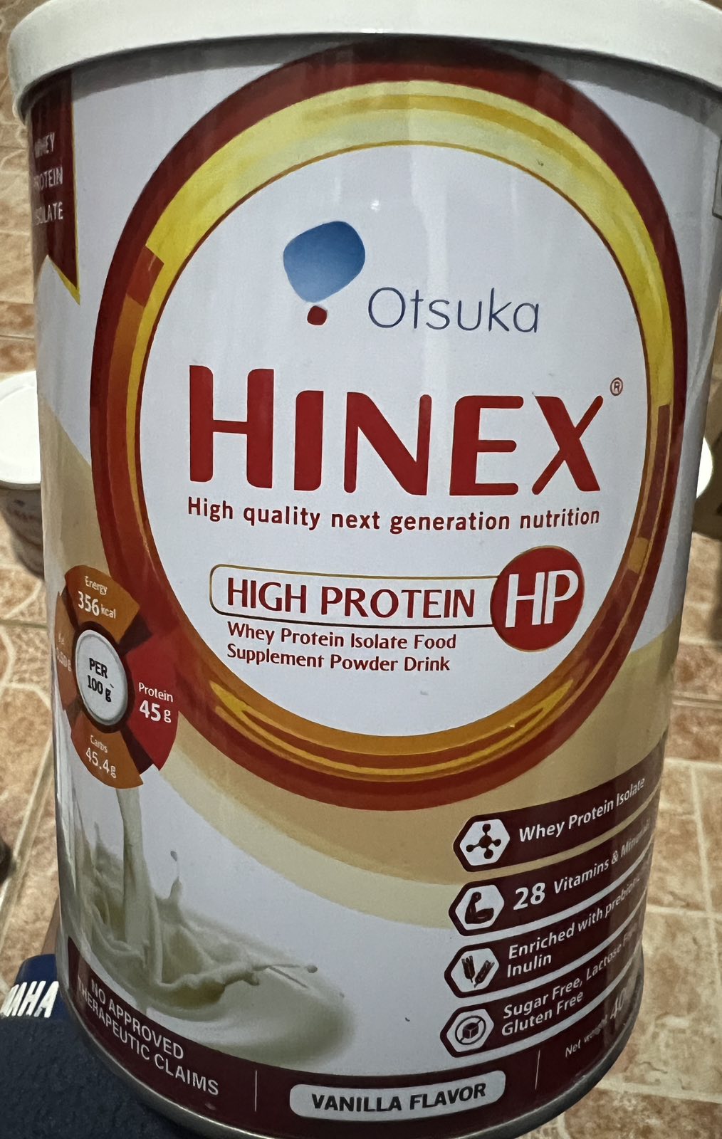 HINEX HIGH PROTEIN Whey protein isolate powder drink 400gm expiry ...