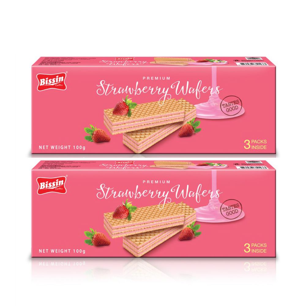 Bissin Wafer Strawberry Flavor 100g x 2 | Lazada PH