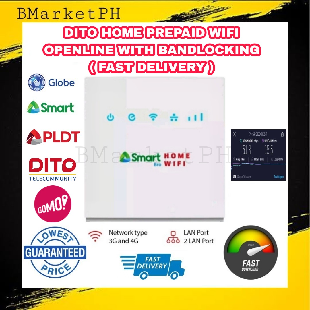 DITO PREPAID WIFI OPENLINE WITH BANDLOCK ( FAST DELIVERY) | Lazada PH