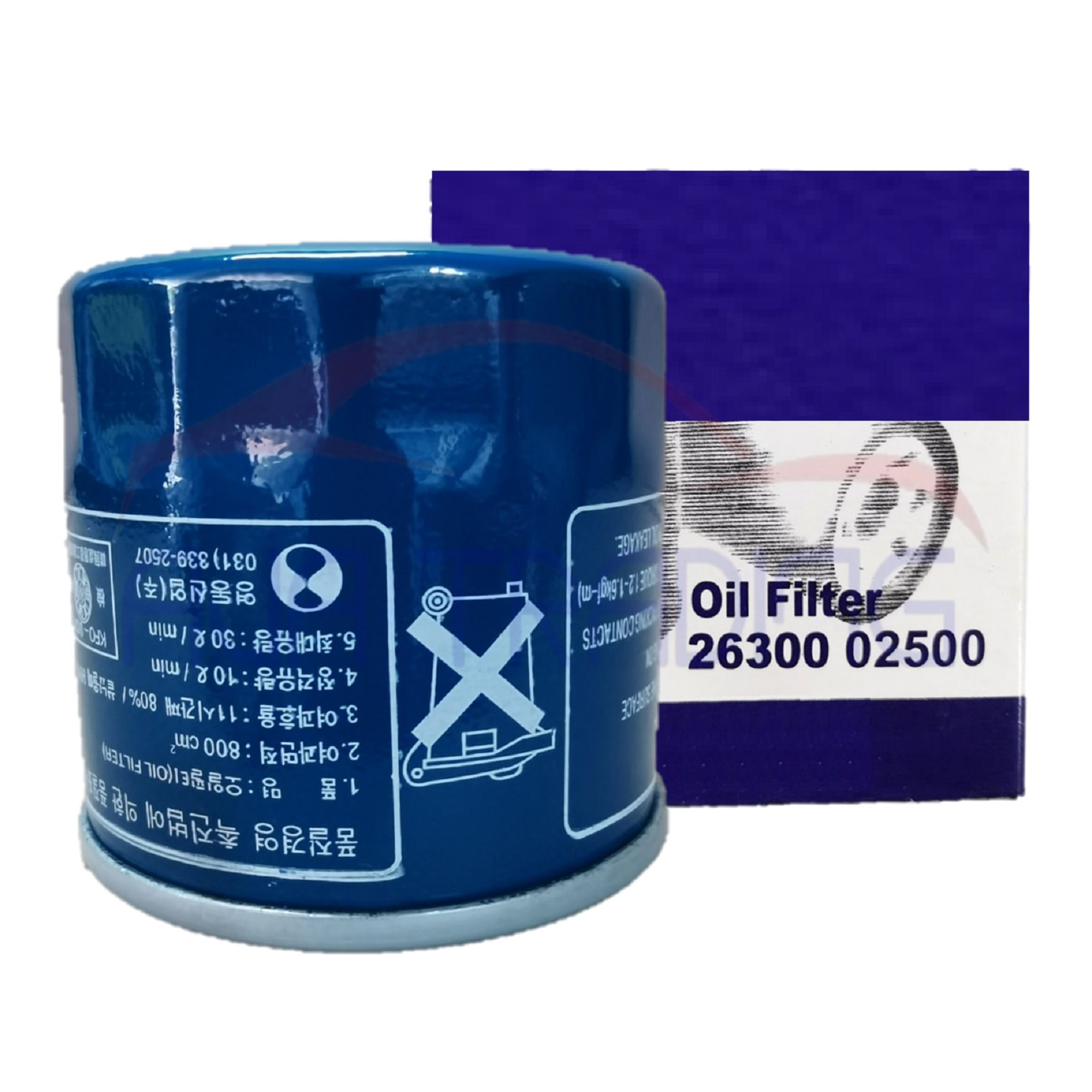 Oil Filter (26300-02500) for Hyundai Accent, Getz, Eon, i10, Kia Rio ...
