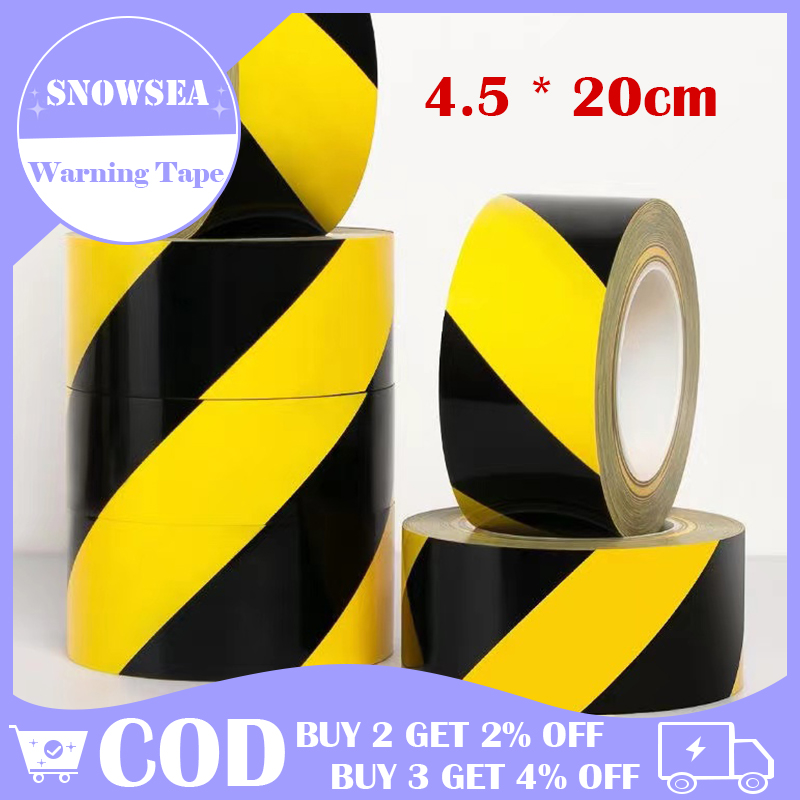 Safety Hazard Warning Adhesive Tape 45mm x 20 meters | Lazada PH