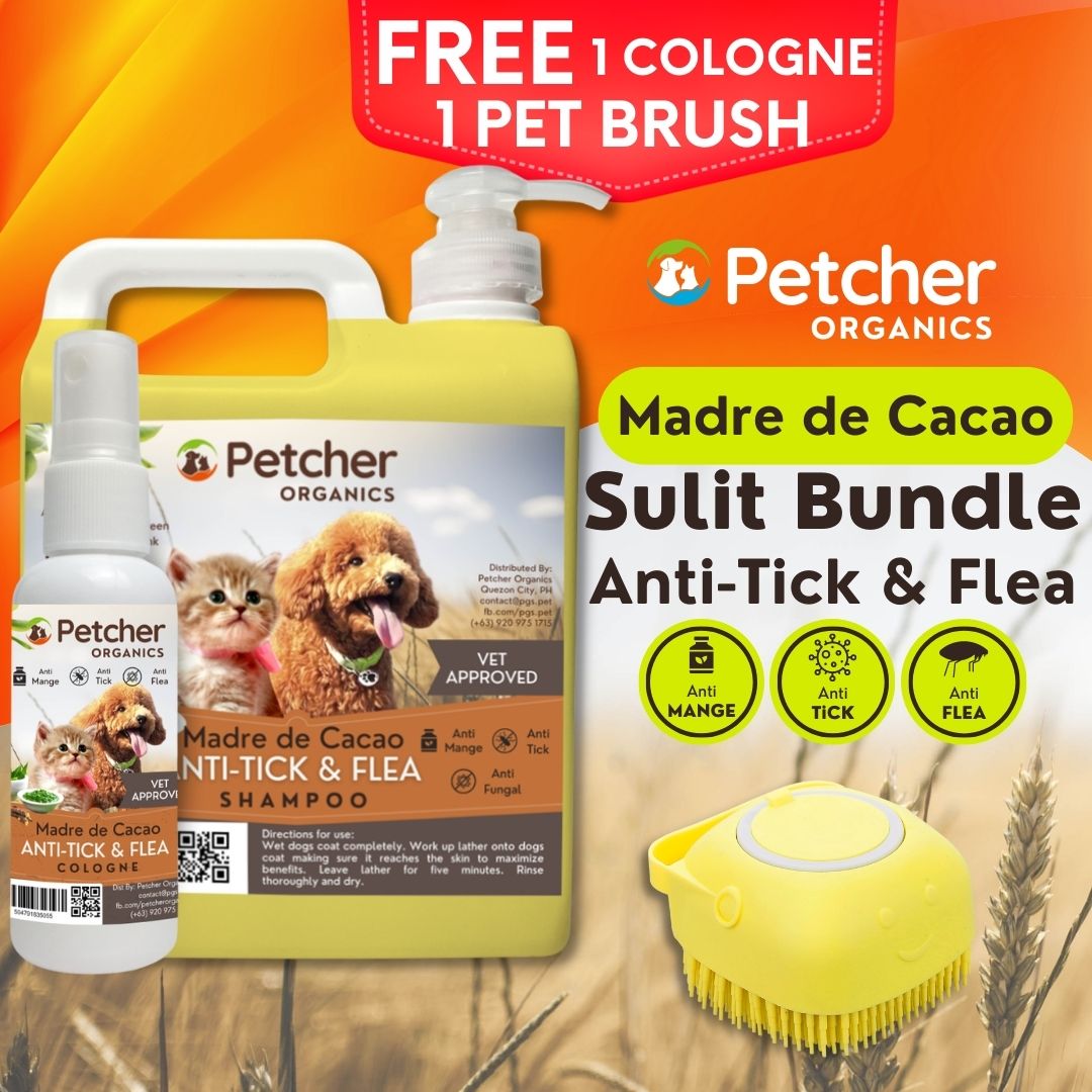 Petcher Organics Madre De Cacao Anti Tick And Flea Bundle Pack Dog Cat ...