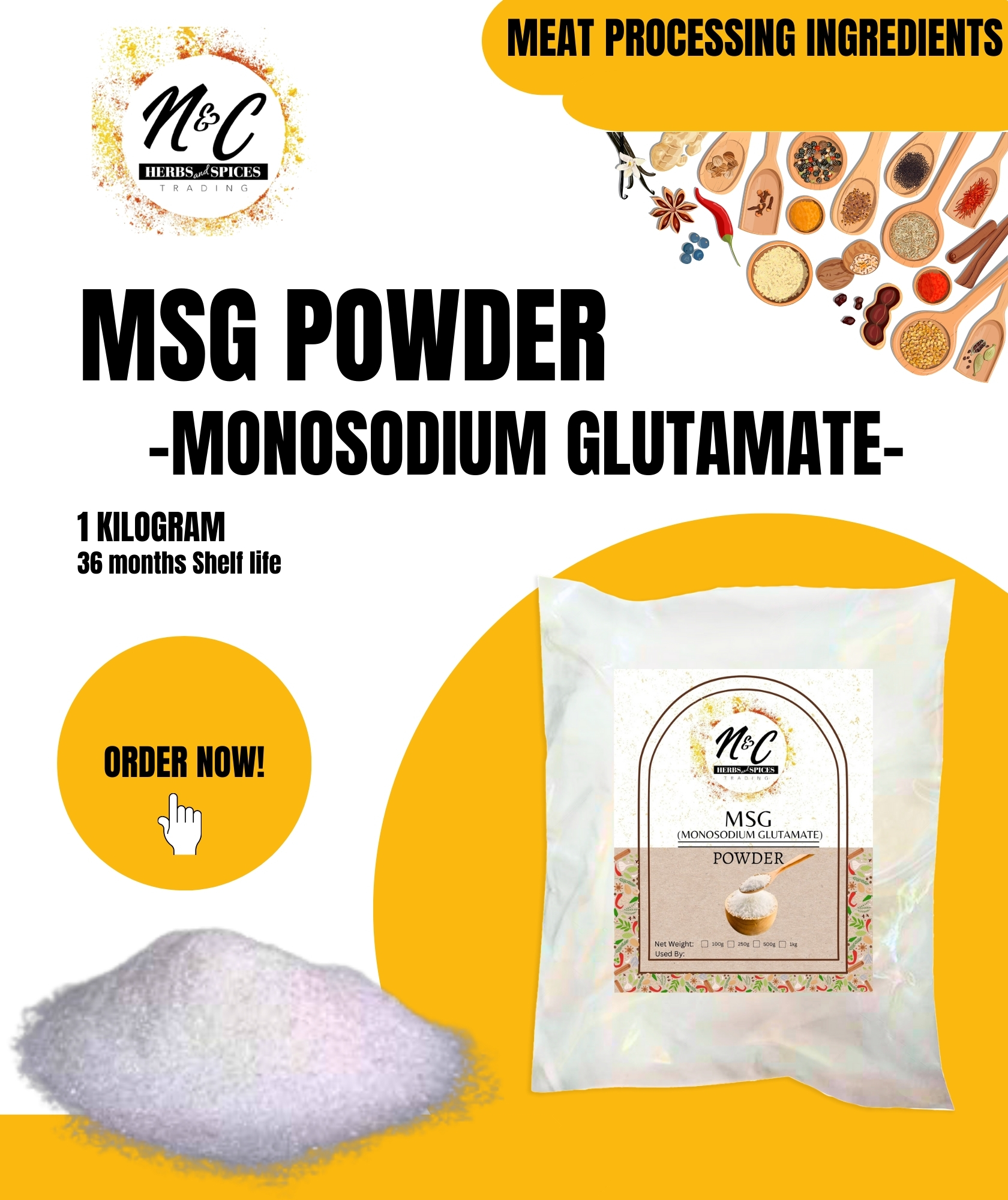 MSG Powder 60 - 120MESH 50g 100g 250g 500g 1kg Herbs and Spices | Lazada PH