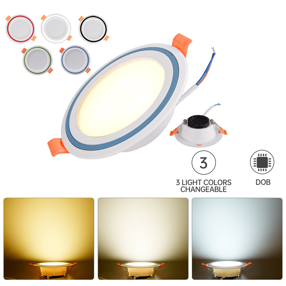 Tricolor LED Pin light LED downlight ceiling light Ultra-Thin 3 Color PinLight 7W Ceiling light ...