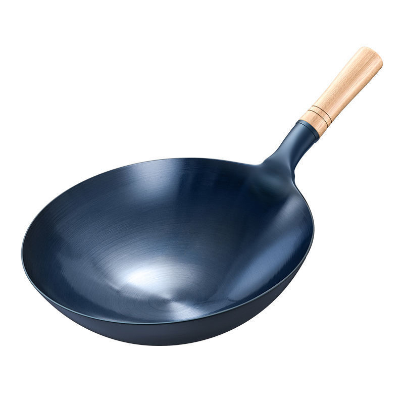 LaVie Authentic Chinese Non stick Wok Pan (Heavy Duty) Carbon Steel Pan ...