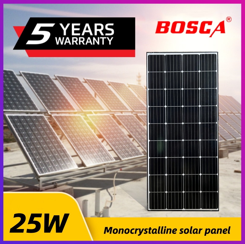 BOSCA 5 Year Warranty 25W Solar Panel Mono 25 Watt 12 Volt Pv Solar ...