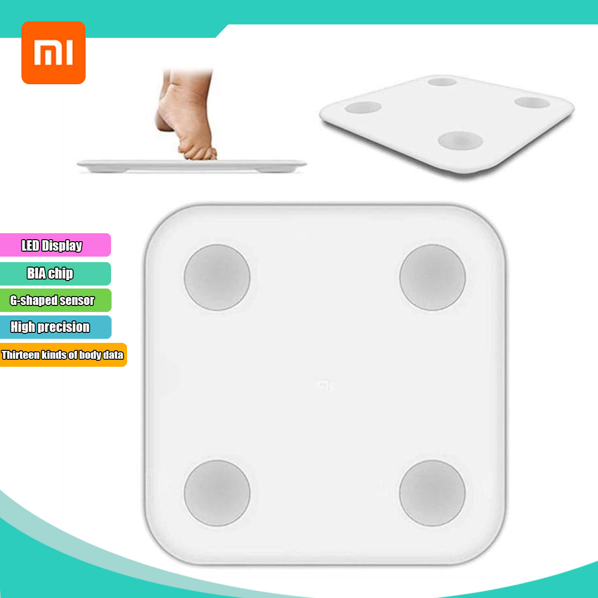 Xiaomi Body Fat Scale 2 Smart Mi Body Composition Mi Weighing Scale ...