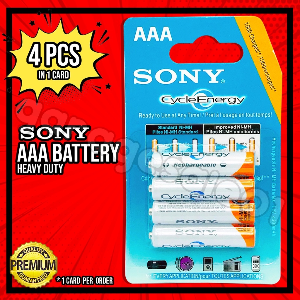 ⚡COD SONY 4in1 AAA AA Battery Energy Rechargeable Chargeable battery⚡ ...