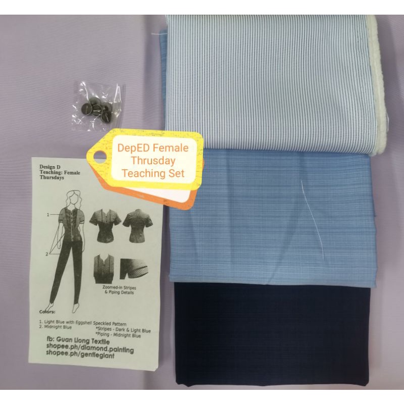 Full set complete DepED prescribed Teachers iform J linen fabric class ...