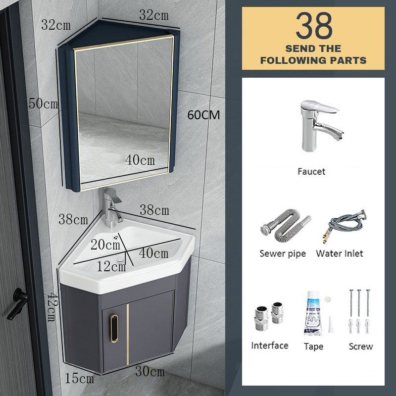 ⚡FLASH SALE⚡Small Apartment Triangle Wash Basin Bathroom Cabinet ...