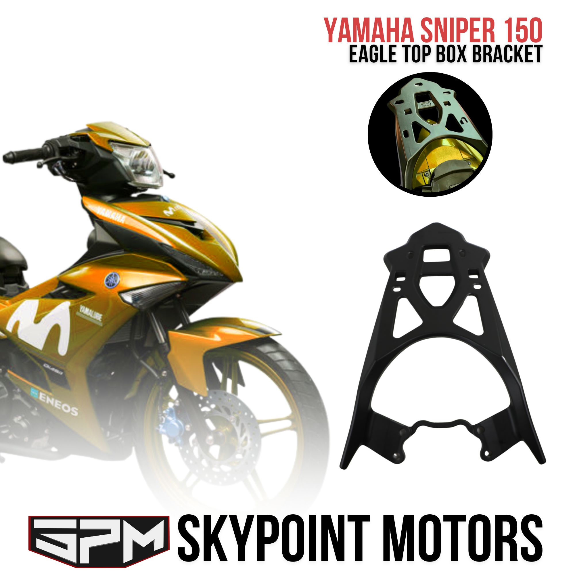 Yamaha Sniper 150 Eagle Top Box Bracket Heavy Duty G3128 (9702-334 ...