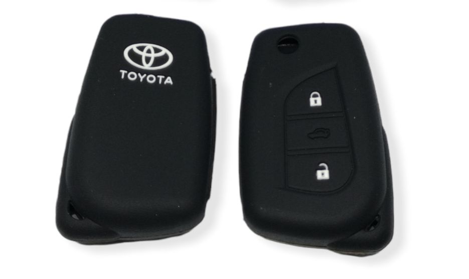 Silicon Car Key Remote Flipkey Cover for Toyota Fortuner, Hilux, Altis ...