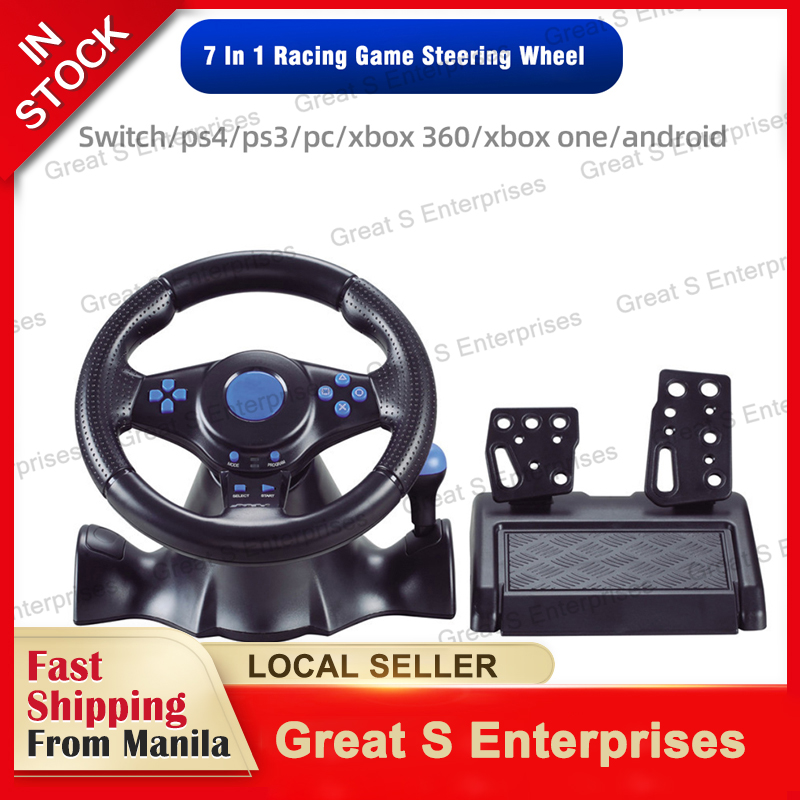 Steering Wheel for Nintendo Switch PC PS3 PS4 Xbox 360 android 7 in 1 ...