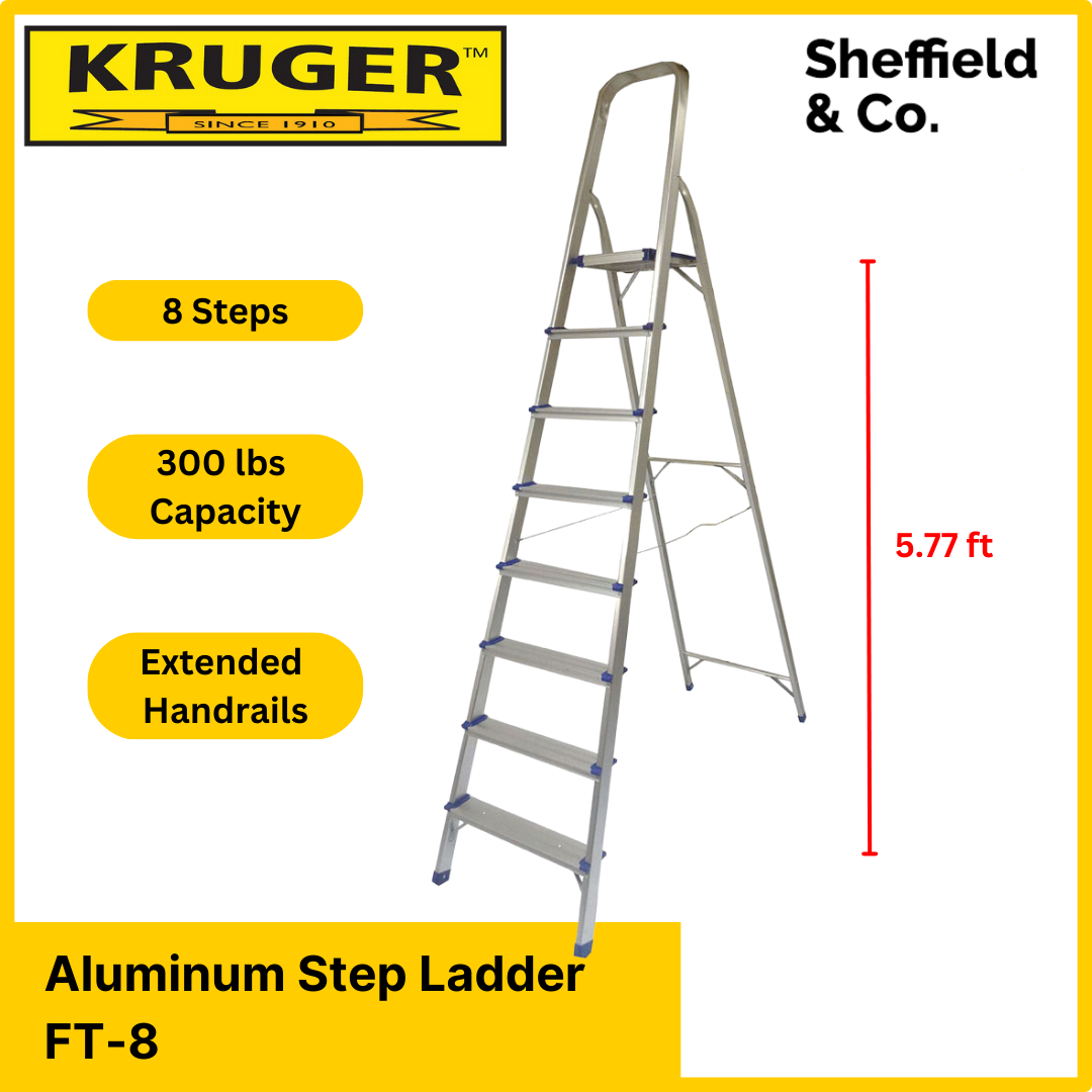 Kruger Aluminum Step Ladder, FT-8 (8 Steps) | Lazada PH