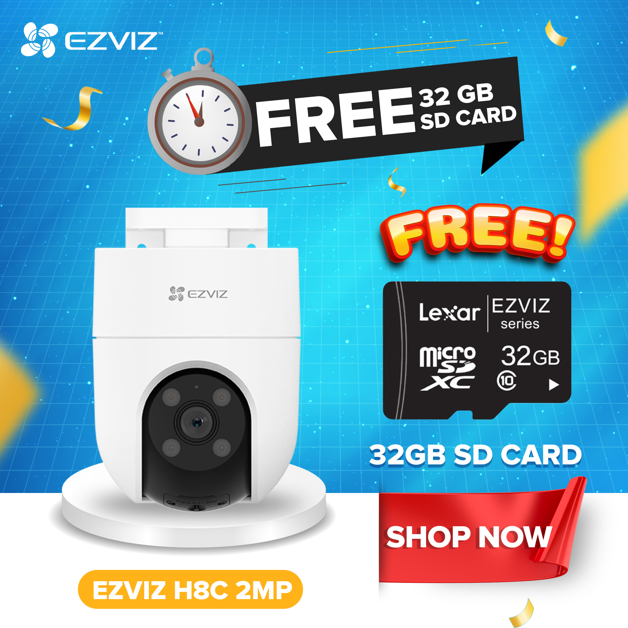 EZVIZ H8c 1080P Outdoor Security Wi-Fi Camera 360°Pan/Tilt CCTV IP ...