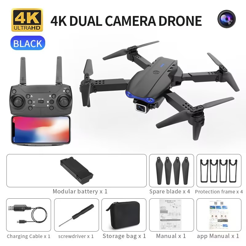 Xiaomi E88/E100/K3/S98 drone is equipped with a 4K dual camera drone ...