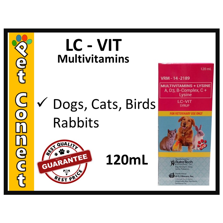 LC VIT 120mL Multivitamin Syrup for dogs, cats, birds, rabbits | Lazada PH