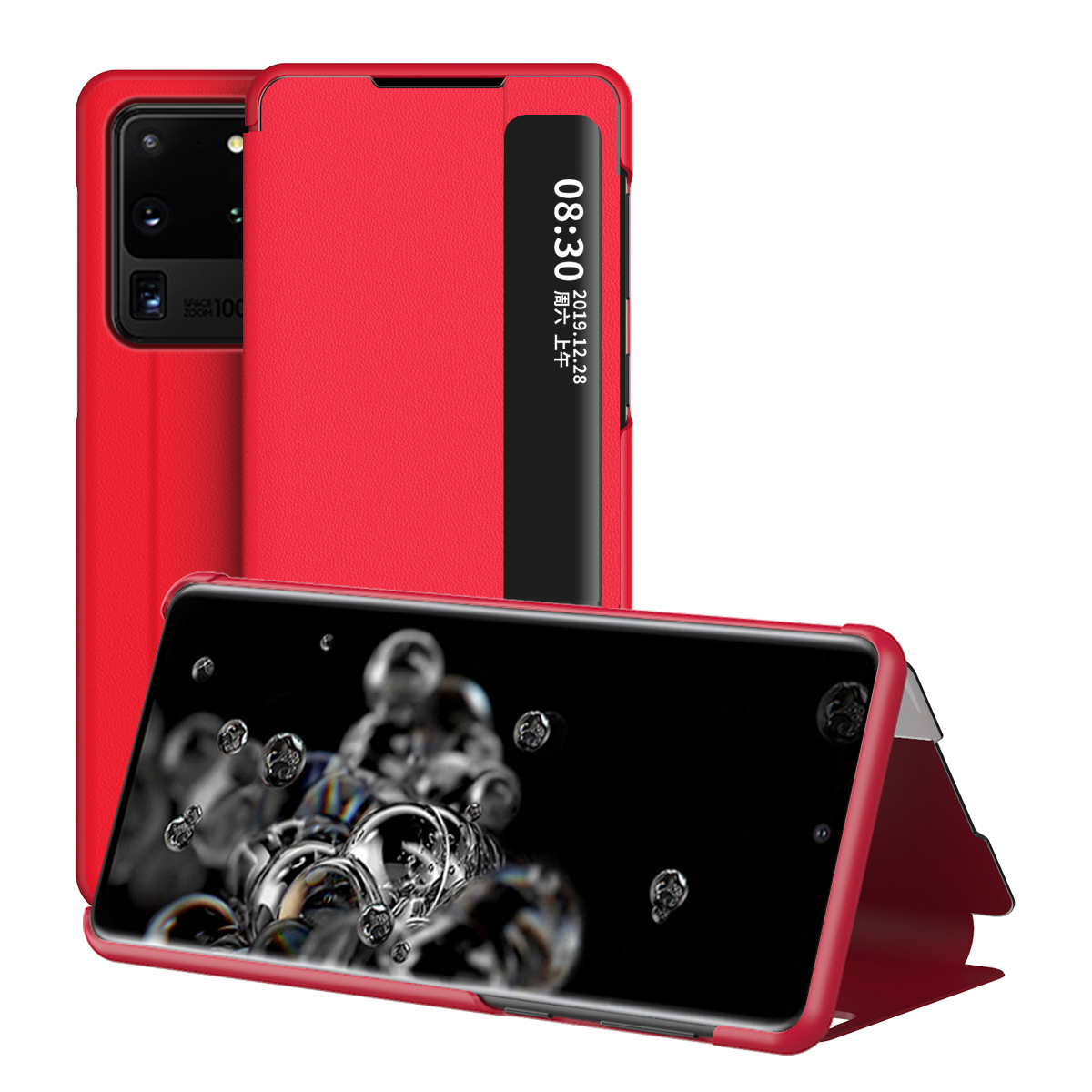 Galaxy S20 Ultra Case, WindCase Slim Side Window View Smart Flip ...