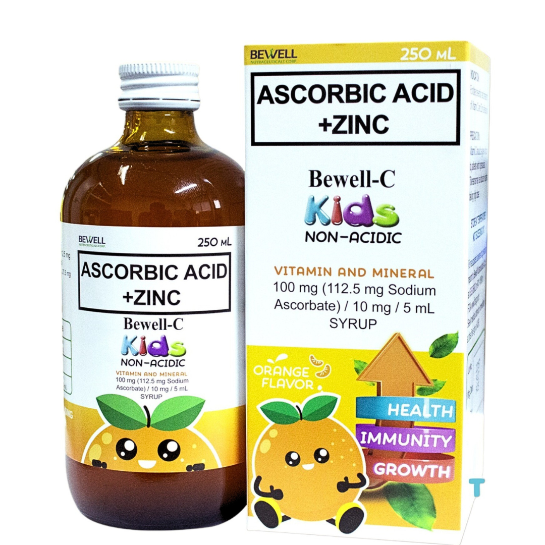 Bewell C for Kids 250ml Non Acidic Vitamin C with Zinc Orange Flavor Syrup | Lazada PH