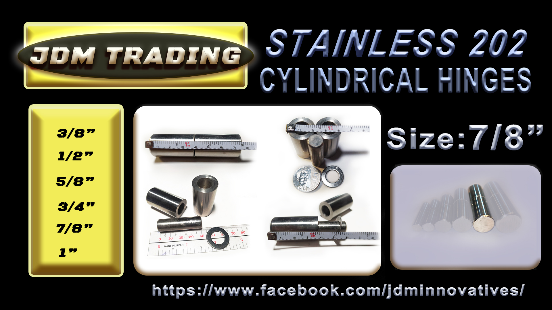 Stainless 202 Cylindrical Hinges 7/8 | Lazada PH