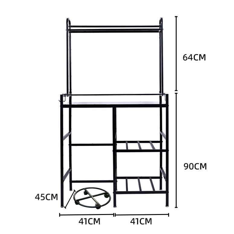 Gas Stove Storage Organizer Rack Stand Kitchen Cabinet Rack Shelf with ...