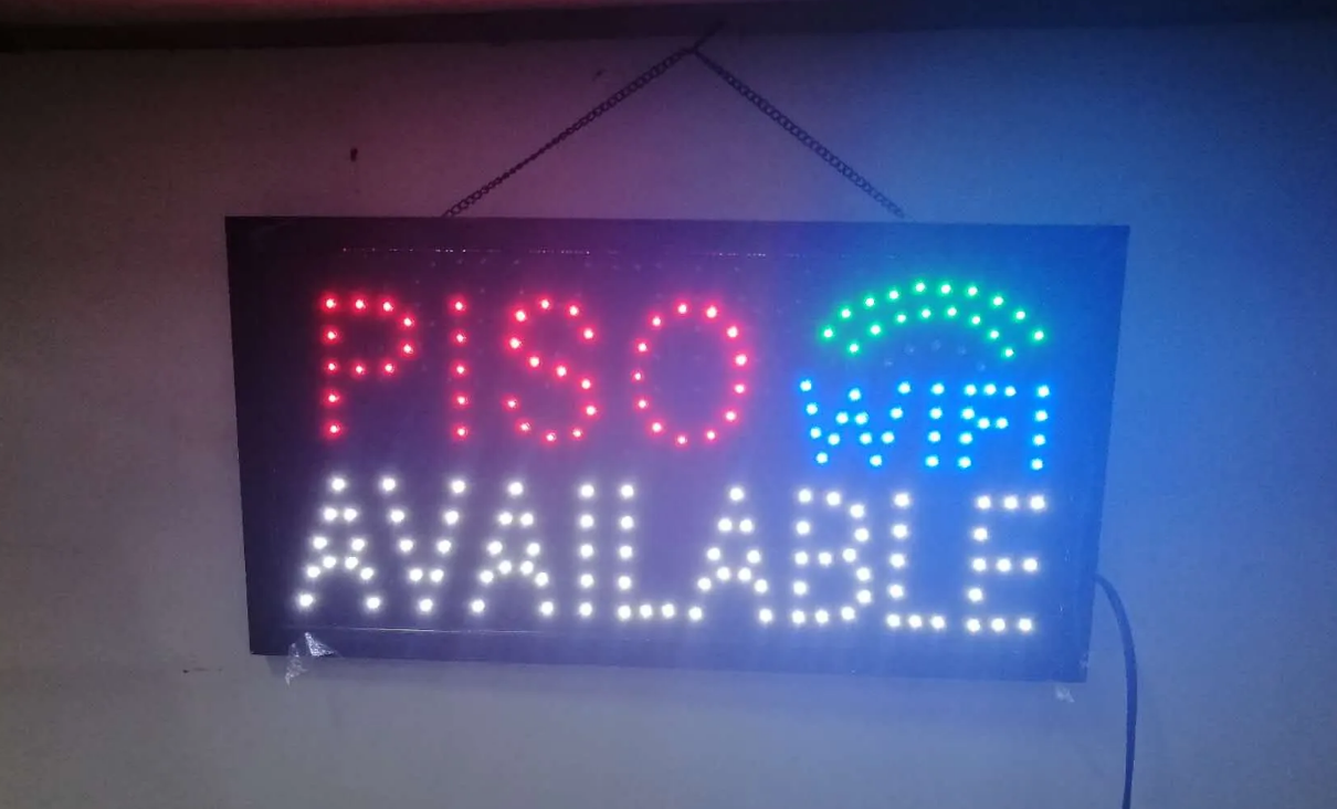 LED Sign Board for Open/Closed, Welcome, Piso Wifi, Car Wash, Internet ...