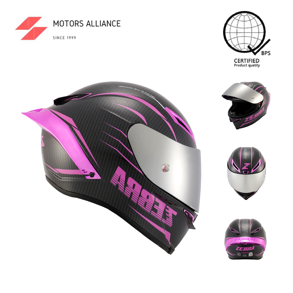 ZEBRA 795 Men Full Face motorcycle helmet Single visor free sopiler ...